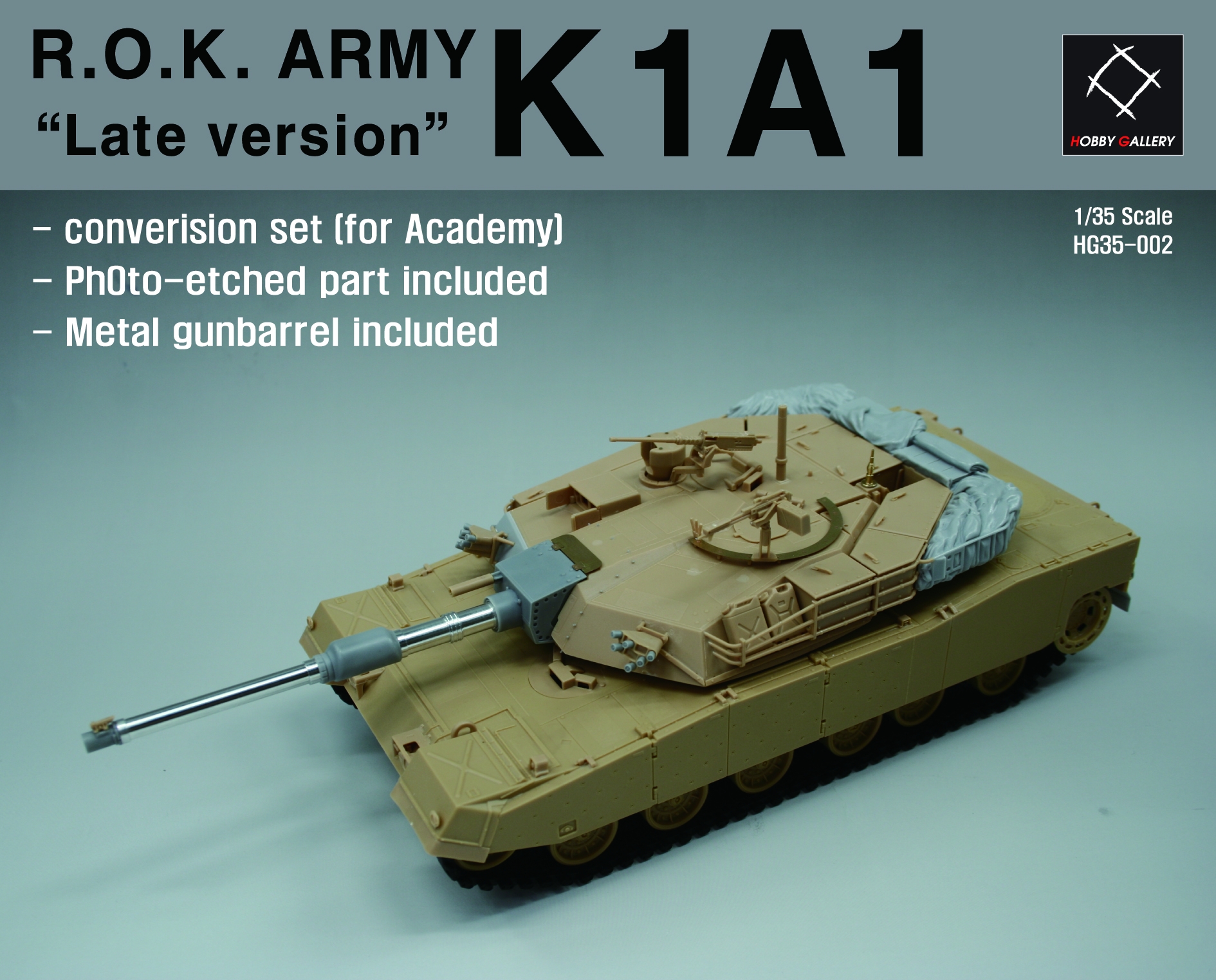 [리뷰] HobbyGallery K1A1 후기형 개조 세트와 K1 및 M1 트랙