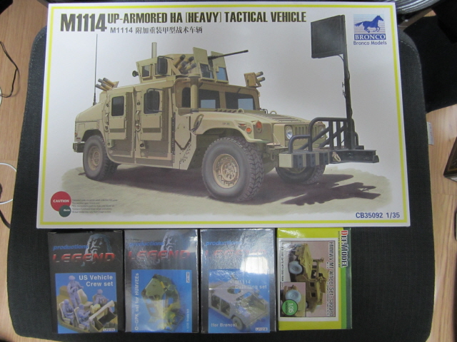 5. Bronco 1/35 M1114 HA + Legend US vehicle 승무원셋, O-GPK set, Detail set ...