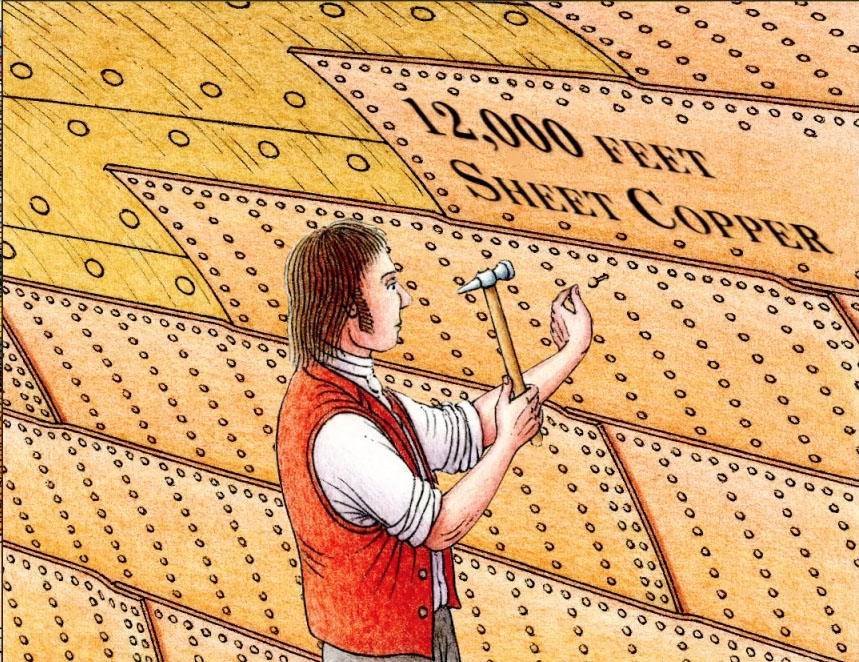 (출처 : https://ussconstitutionmuseum.org/2016/11/18/new-copper-sheathing ...