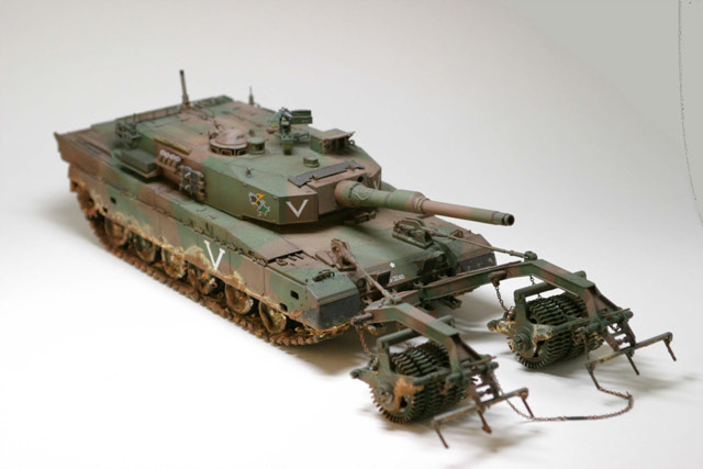 일본 식 type-90 tank w/mine roller