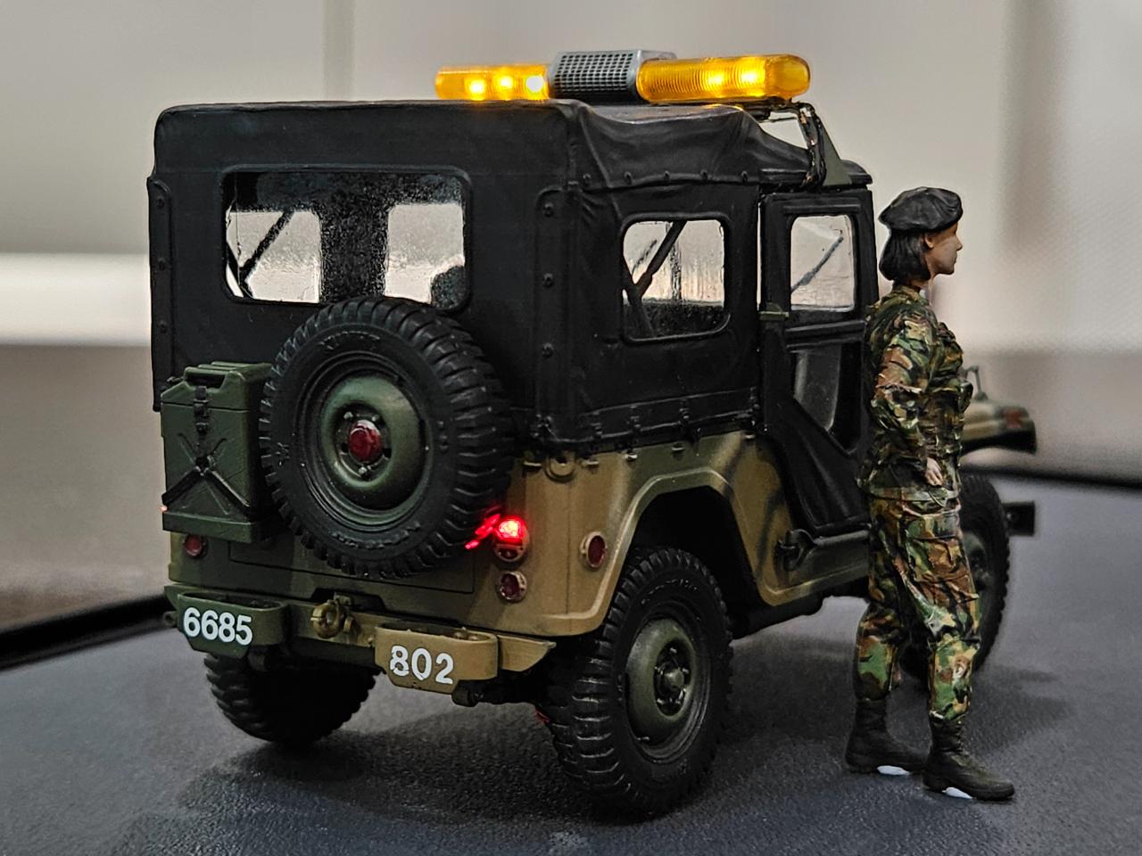 MMZ - 1/35 Liam 3D Models R.O.K. ARMY K111 초기형 + Def model 경광등(헌병 차량) with LED